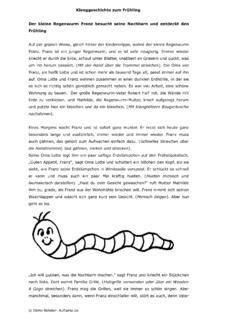 Klanggeschichte Zum Fr Hling Der Kleine Regenwurm Franz Klanggeschichte Zum Fr Hling Der