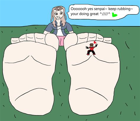 Rubbing Giantess Mimis Big Feet By Supersaiyanplusultra On Deviantart