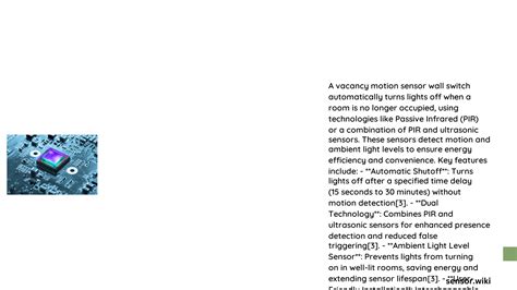 Vacancy Motion Sensor Wall Switch Complete Installation And