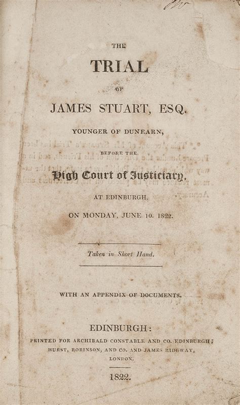 The Trial Of James Stuart Esq With Correspondence Between James James Stuart Sir Geoffrey