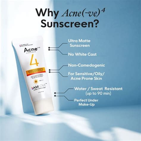 I Am Love Acne Ve 4 Sunscreen 50g Uva Uvb And Pa For All Buy I Am Love Acne Ve 4