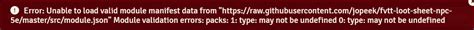 Foundryvtt V11 Unsupported Core Version · Issue 396 · Jopeekfvtt