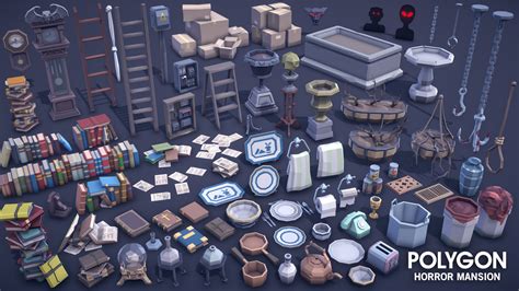 Polygon Horror Mansion Low Poly 3d Art By Synty