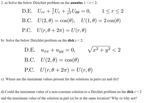 2 a solve the below dirichlet problem on the