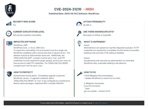 Cve202431210 Wordpress Cve Cybersecurity Infosec Vulnerability