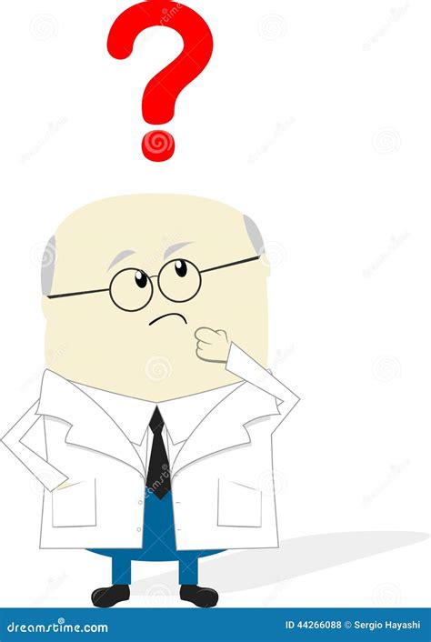 Scientist Thinking Stock Vector Illustration Of Query 44266088