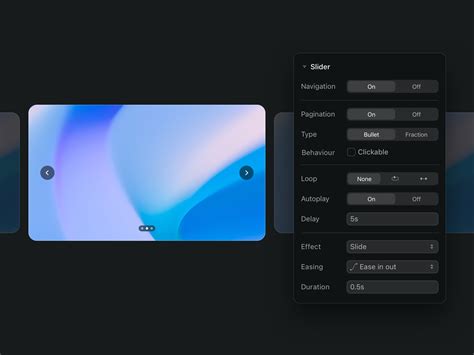Slider Settings By Ignas Lunėnas For Ycode On Dribbble