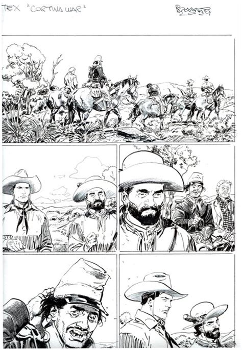 Brindisi Bruno 3 Original Page Tex Willer 45 Fort Phantom