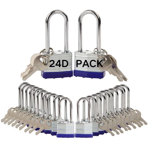 Sepox 24pcs Set Laminated Padlocks