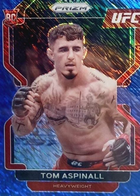 Tom Aspinall Prizm UFC FOTL Blue Shimmer Price Guide Sports Card Investor
