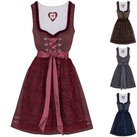 Spieth And Wensky Dirndl Bea Midi Dirndl Kleid 2 Teiliges Trachtenkleid