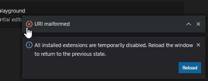 URI Malformed Issue Microsoft Vscode GitHub