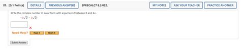 Solved R NVrite The Complex Number In Polar Form With Chegg