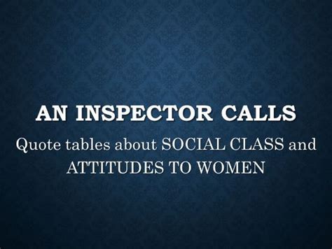 An Inspector Calls Social Class And Attitudes To Women Teaching Resources