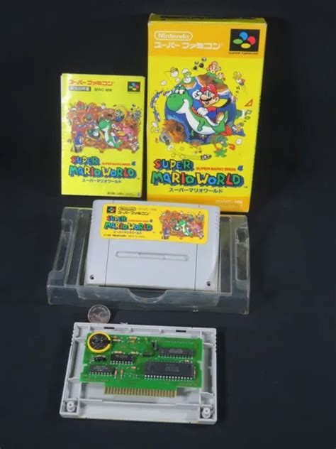 Super Mario World Bros Famicom Nintendo Japan 1990 Snes Sfc Game
