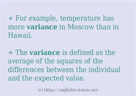 Variance How To Use In Sentences EnglishTestStore Blog
