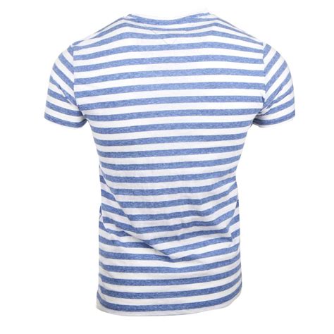 Tee shirt manches courtes marinière rayée bicolore Homme TOMMY