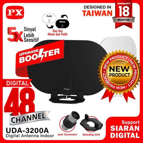 Promo Antena Tv Digital Indoor Dvb T Booster Stb Tv Digital Px Uda A Diskon Di Seller