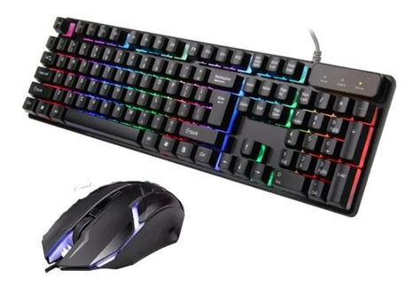 Pack Teclado Y Mouse Gamer Retroiluminado Led Rgb Cuotas Sin Interés