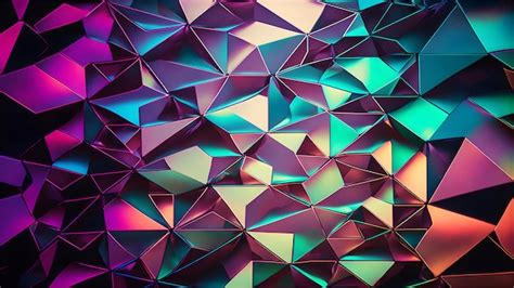 무지개 빛깔의 금속 신경망 생성 아트의 질감 및 추상 풀프레임 배경 프리미엄 사진