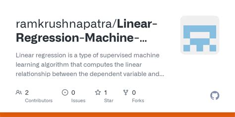 Github Ramkrushnapatralinear Regression Machine Learning Linear