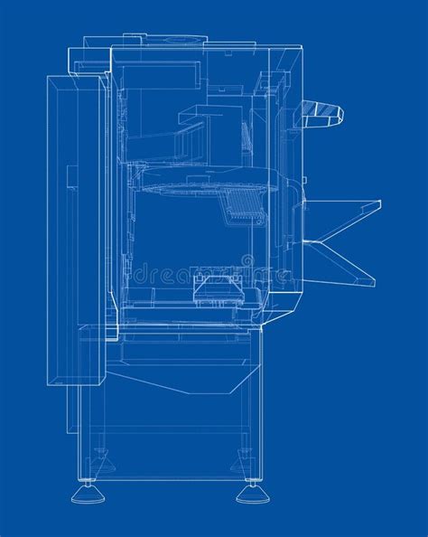 Metalworking Cnc Milling Machine Vector Stock Vector Illustration Of Construction Factory