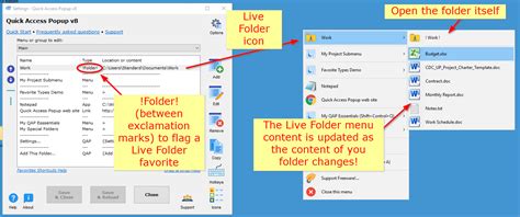 Folders Quick Access Popup