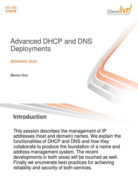 Pdf Advanced Dhcp And Dns Deployments Dokumen Tips