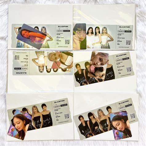 BLACKPINK The Album Ktown POB Set Photocard Ticket And A4 Poster
