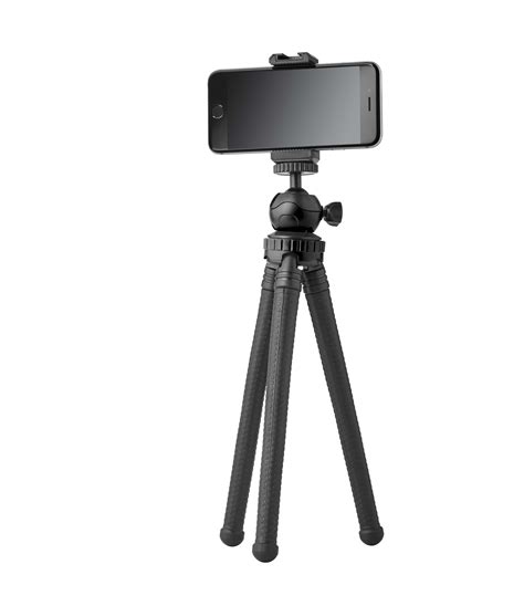 Onn Flexible Mini Tripod With Smartphone Cradle Gopro Mount And