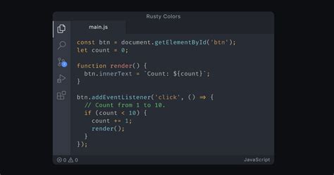 Rusty Colors By Ioannuwu Vs Code Themes