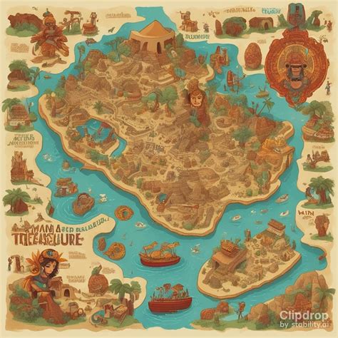 Premium Ai Image A Whimsical Cartoonstyle Map Of A Mayan Culture