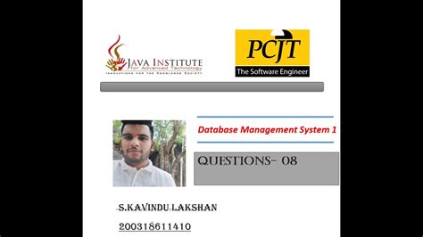 Question 03 Set 02 Database Management System Java Institute
