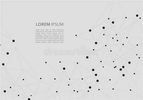 Abstract Triangles Network Design Brochure With Connecting Dots And