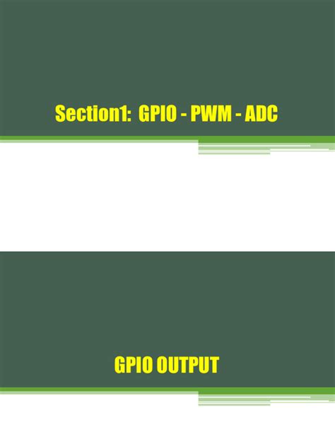 [mcu] section 1 gpio pwm adc pptx pdf mosfet electronics