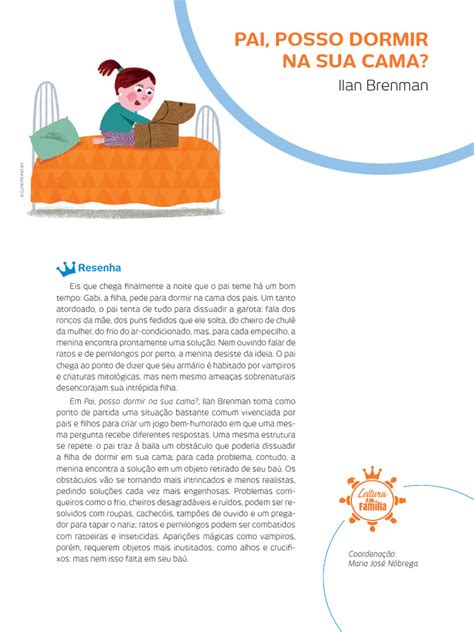 Encarte Lf Pai Posso Dormir Na Sua Cama Final Pdf Ficção Geral