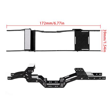 Meus Racing Carbon Fiber Lcg Chassis Kit Frame Girder For Axial Scx24