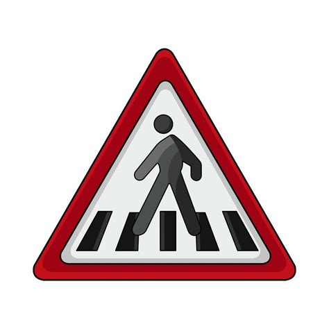 Illustration Of Pedestrian Crossing Sign 51298458 Vector Art At Vecteezy