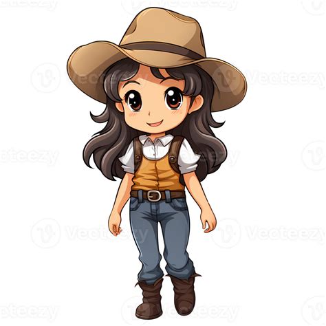 Cute Country Girl Clipart Illustration Ai Generative 27235502 Png