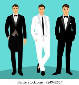 Wedding Mens Suit Tuxedo Collection Groom Stock Illustration 728975572