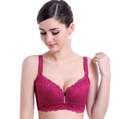 Sexy Lace Bra Plus Size B C D Dd E Cup Underwire Gather Adjustment