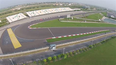 Aerial Stock Footage India Car Racing Buddh Circuit Greater Noida Youtube