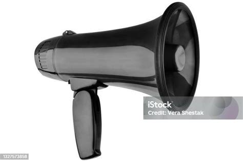 검은 메가 폰 흰색 배경 고립 클로즈업 손 라우드 스피커 라우드 하이머 불혼 발표 기호 미디어 일러스트 통신 표지판 광고 아이콘 대중 연설 큰 소리 검은색에 대한 스톡 사진