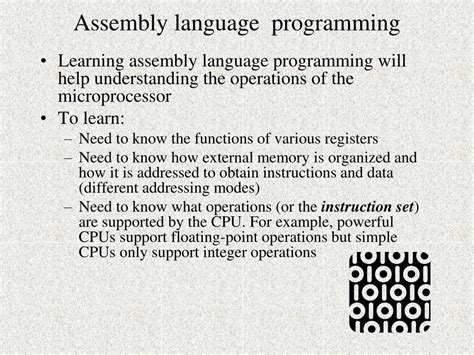 PPT Assembly Language Programming PowerPoint Presentation Free Download ID