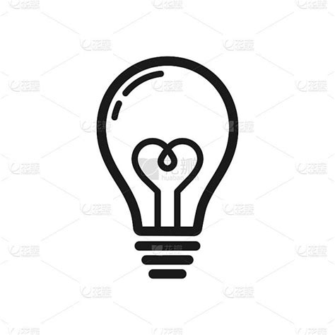 灯泡矢量图标，点子标志，灯泡图标