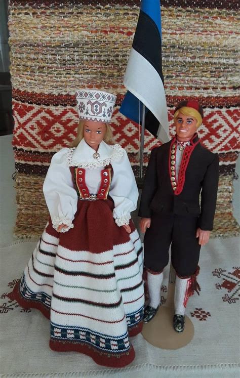 Estonian Traditional Costume Doll Set Etsy Doll Sets Costumes Dolls