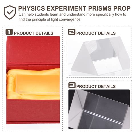 Prism Optical Teaching Prisms Props Triangular Optics Tool Glass