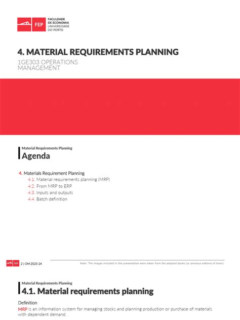 04 Materials Requirement Planning Pdf