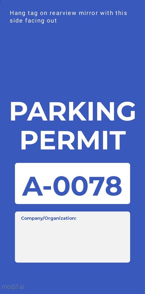 Parking Permit Template Mediamodifier