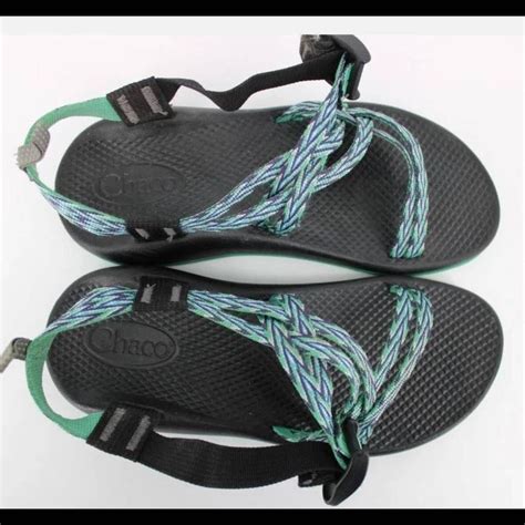 Chaco Double Strap Green Blue Purple Size 5 Euc Depop